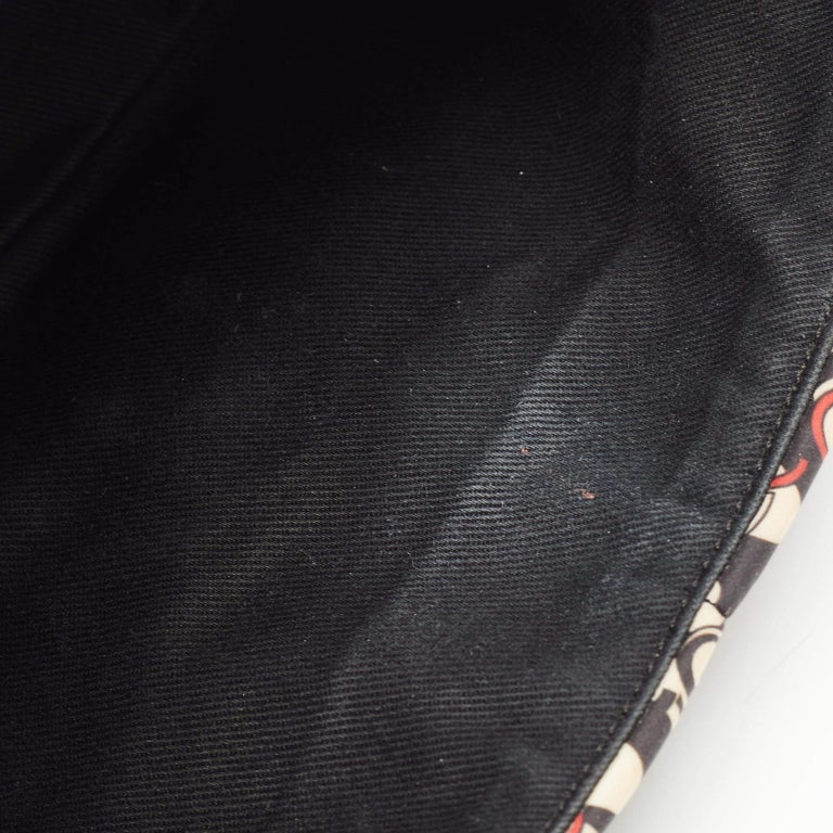 Chanel Black/Red Optic Print Cube Quilted Satin and Leather Medium CC ...