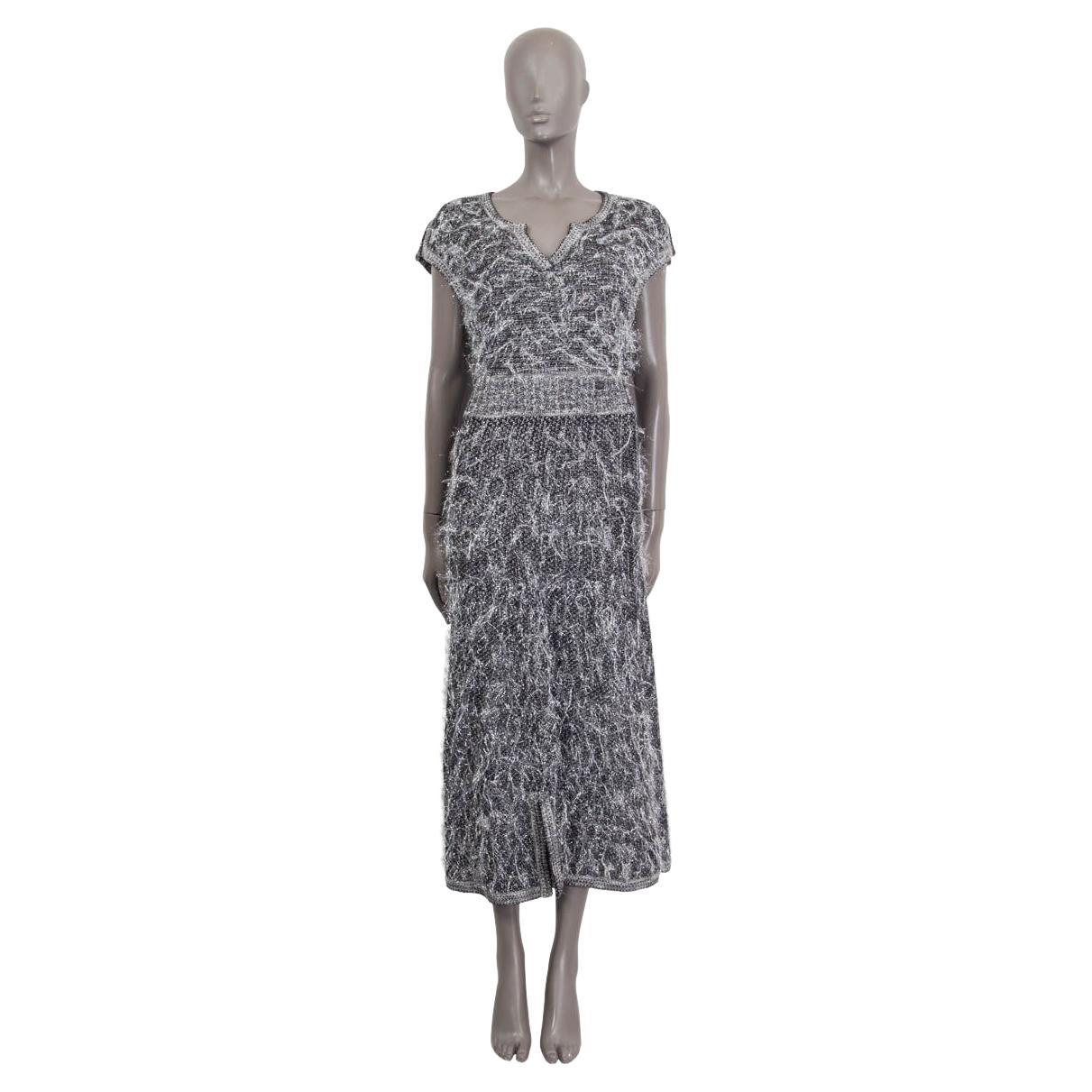 Chanel Creme Leather and Cotton Halter Dress Size 38 at 1stDibs