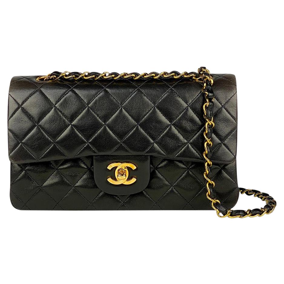 Chanel Black Small Classic Double Flap Shoulder Bag For Sale at 1stDibs