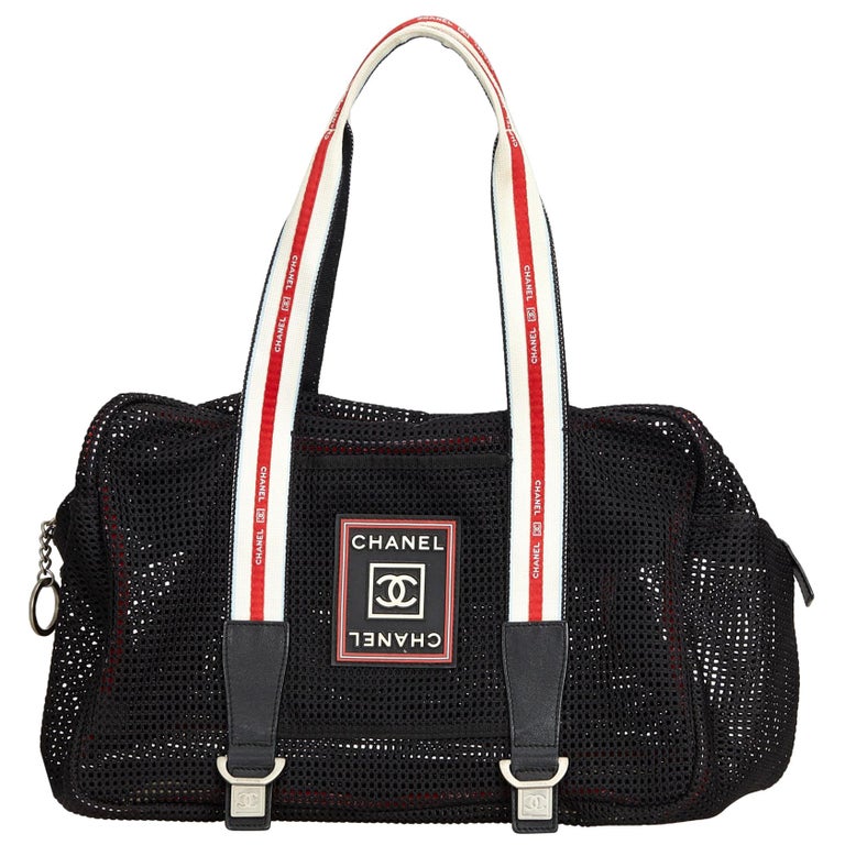 Chanel Black Sport Line Mesh Shoulder Bag at 1stDibs