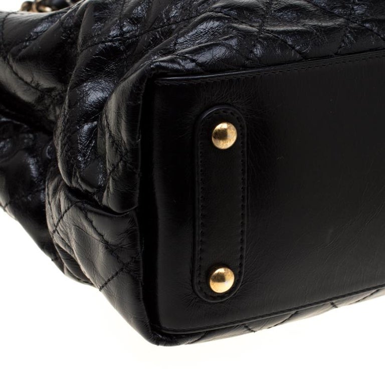 Chanel Black Stingray Leather CC Bindi Top Handle Bag For Sale at 1stDibs