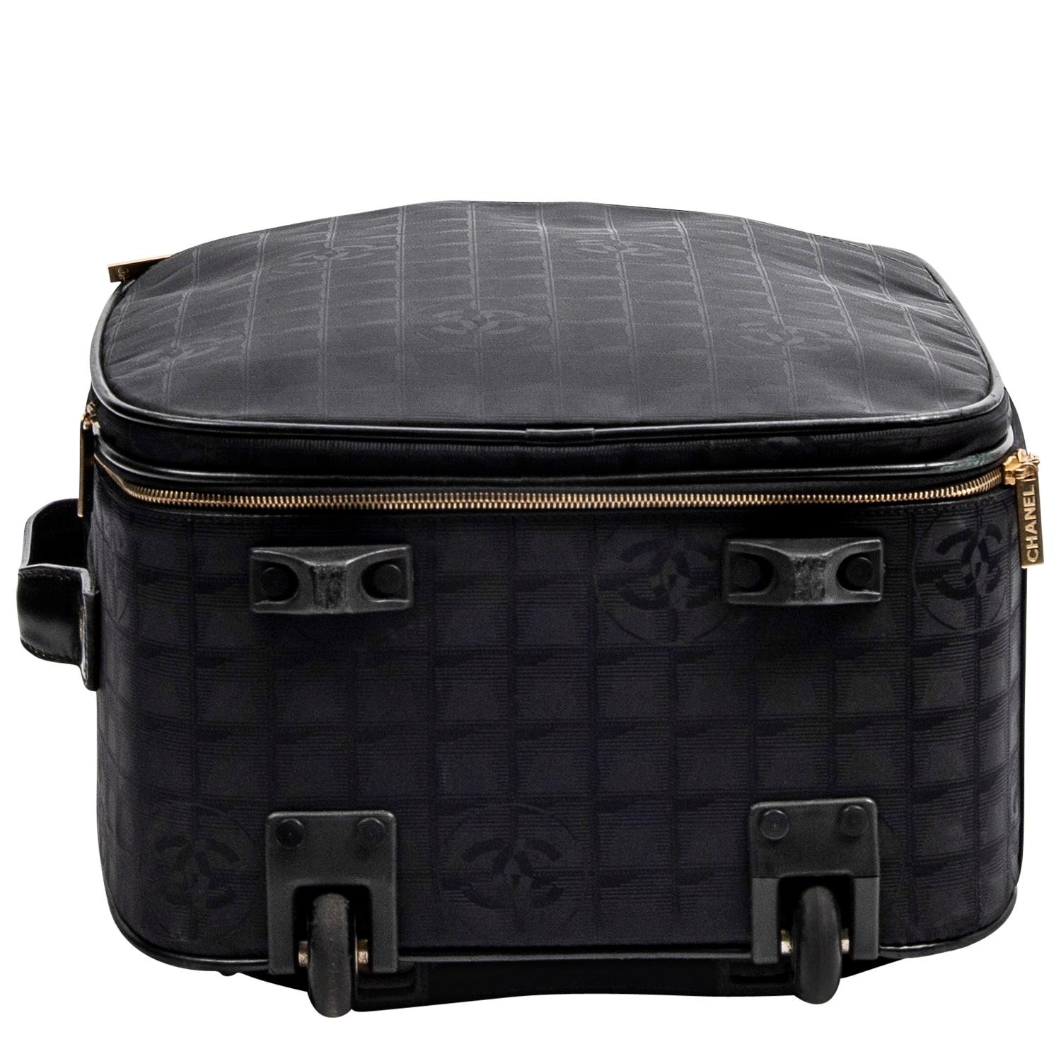 Chanel Black Travel Ligne Carry On Trolley For Sale at 1stDibs