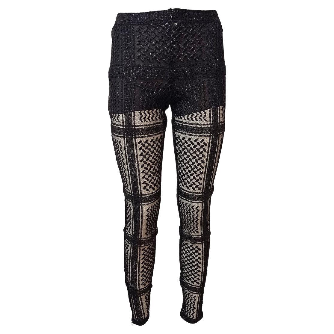 CHANEL Size 10 Black Modal Blend Wide Leg Ruched Capri Pants at 1stDibs