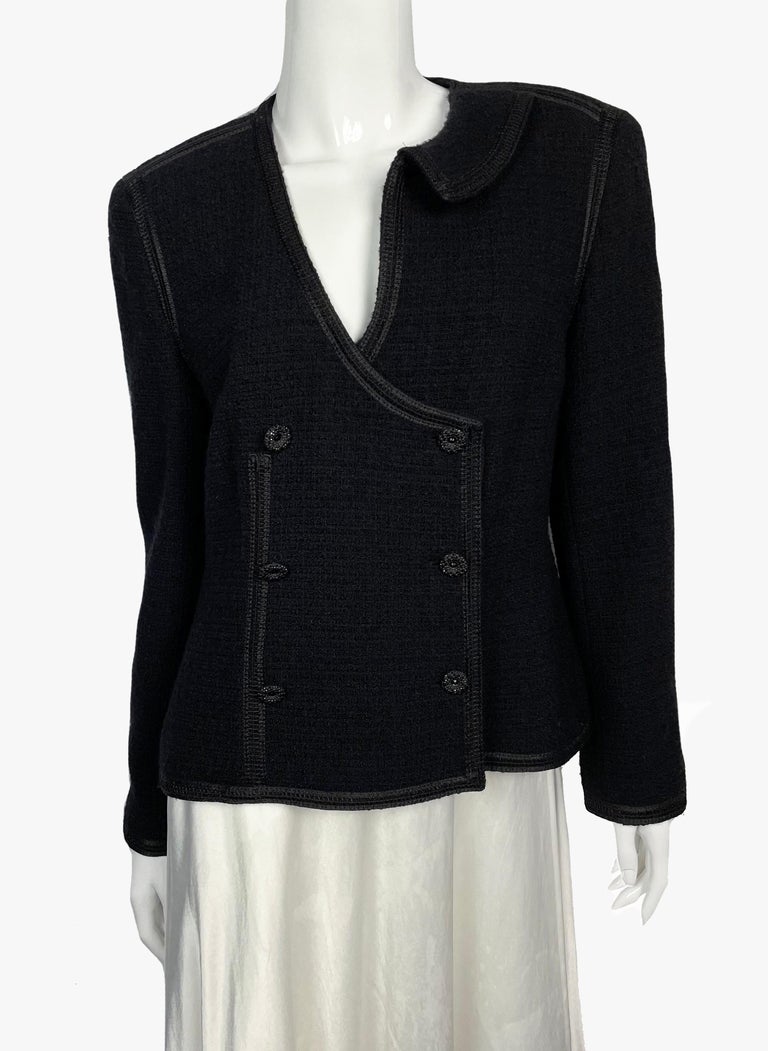 Chanel Black Vintage Jacket, Cruise 2002 Collection For Sale at 1stDibs