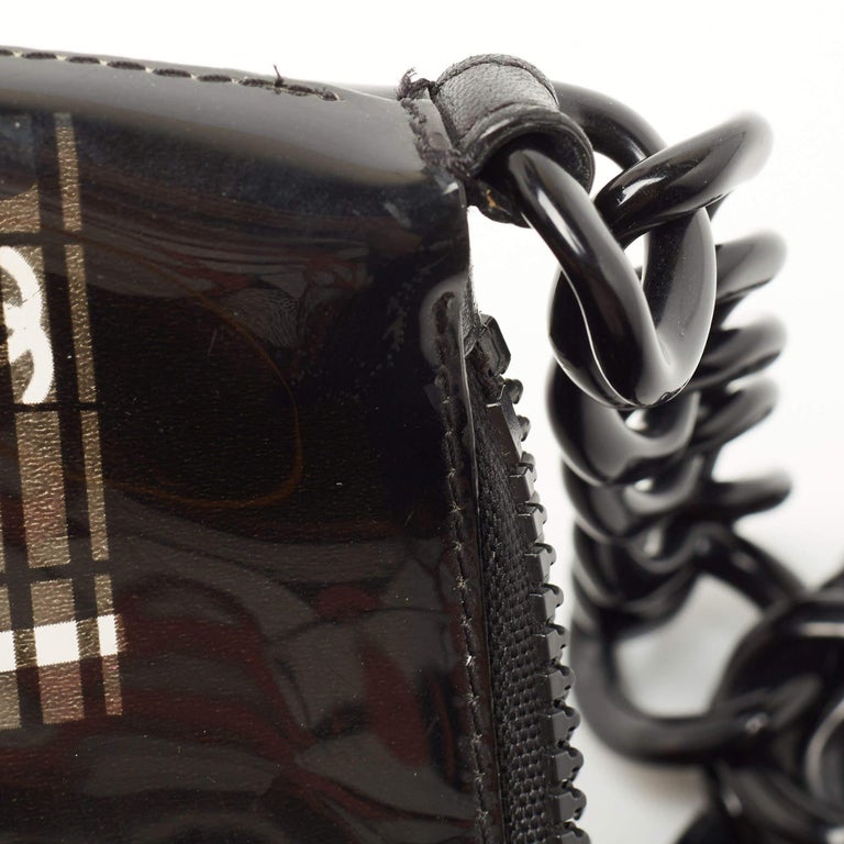 Chanel Black Vinyl Maison Window Print Bag For Sale at 1stDibs