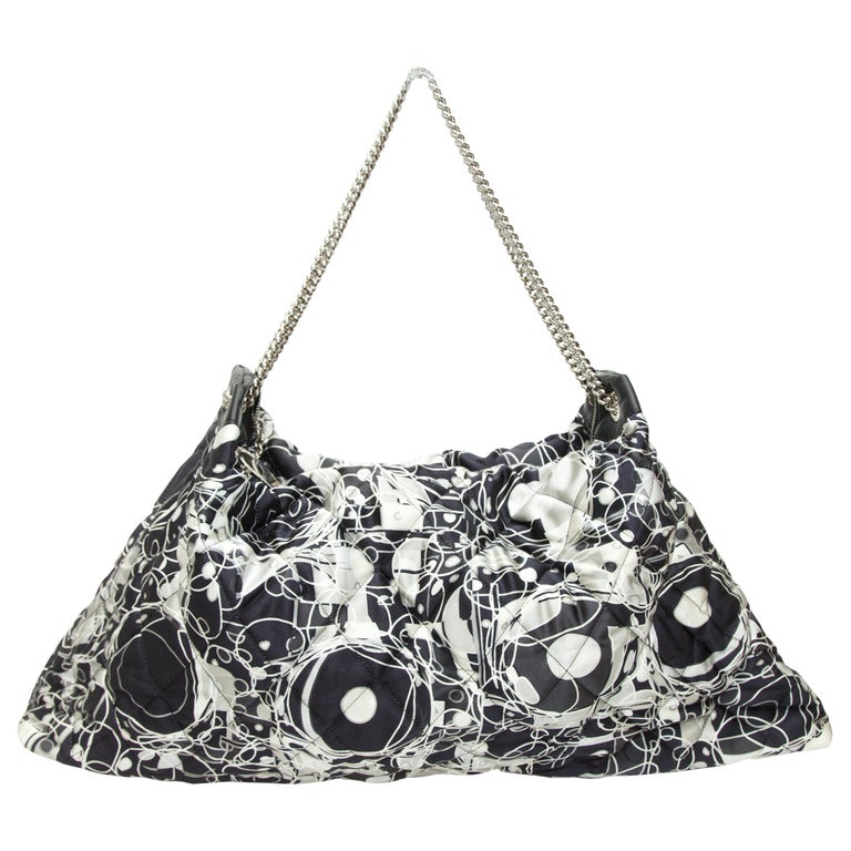 Chanel Black and White Spring 2008 Abstract Print Handbag at 1stDibs