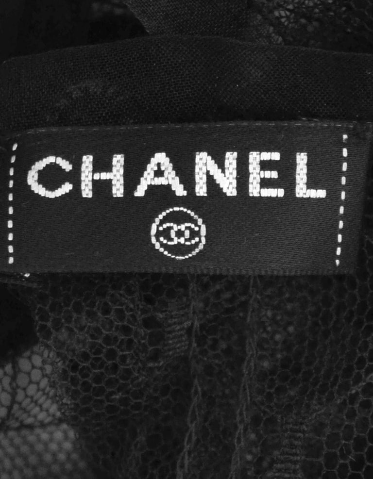 Chanel Black and White Tweed Dress w/ Mesh Overlay at 1stDibs