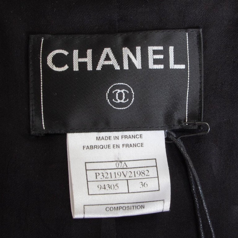 CHANEL black wool CHAIN BRAID TRIM Blazer Jacket 36 XS at 1stDibs