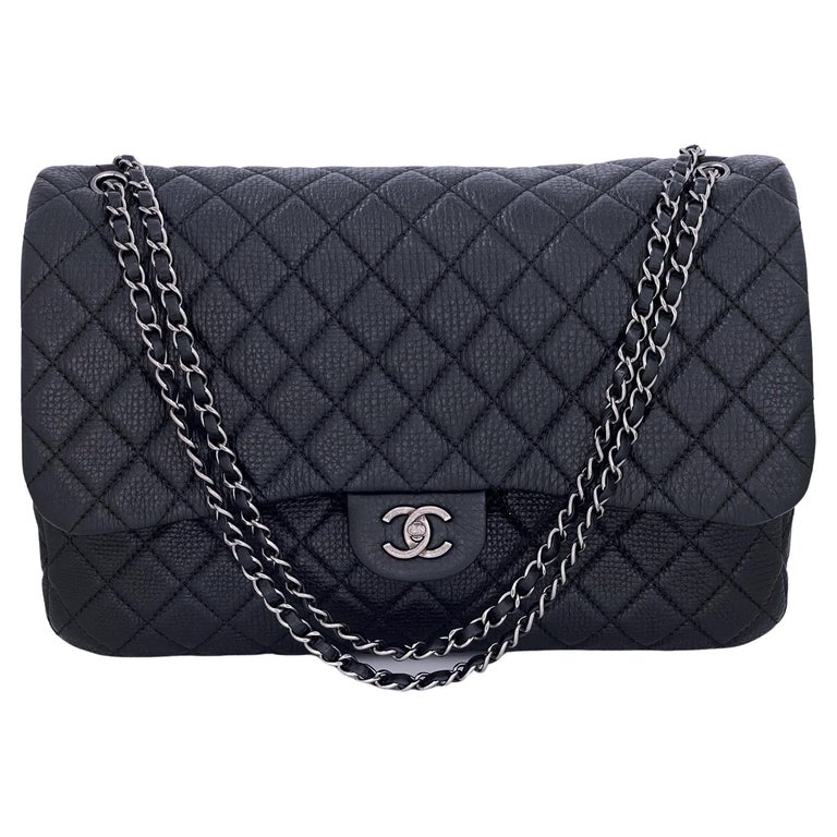Chanel Black XXL Airline Travel Giant Flap Bag RHW 66460 For Sale at ...