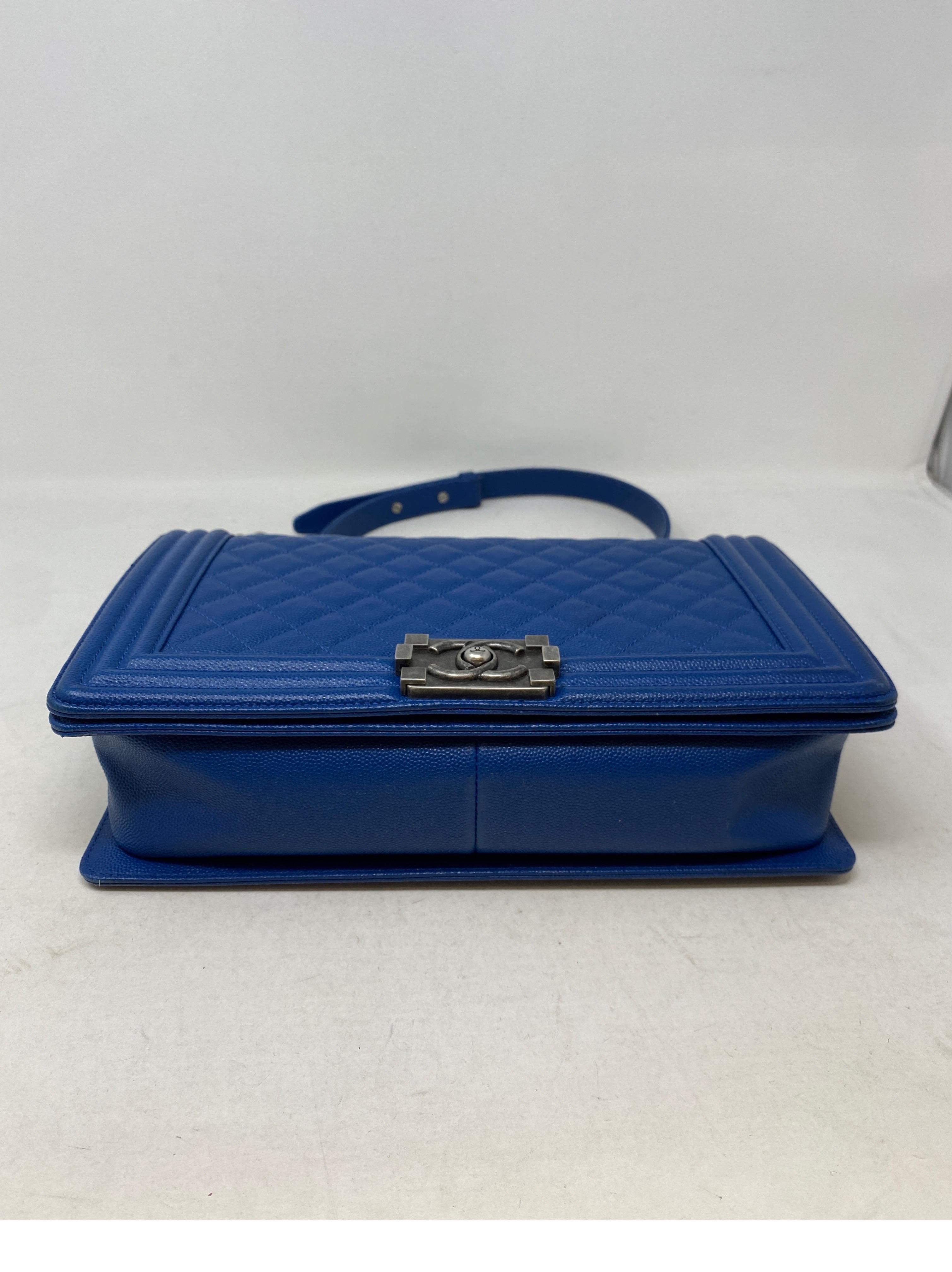 Chanel Blue Boy Bag at 1stDibs | chanel boy bag, chanel crossbody purse