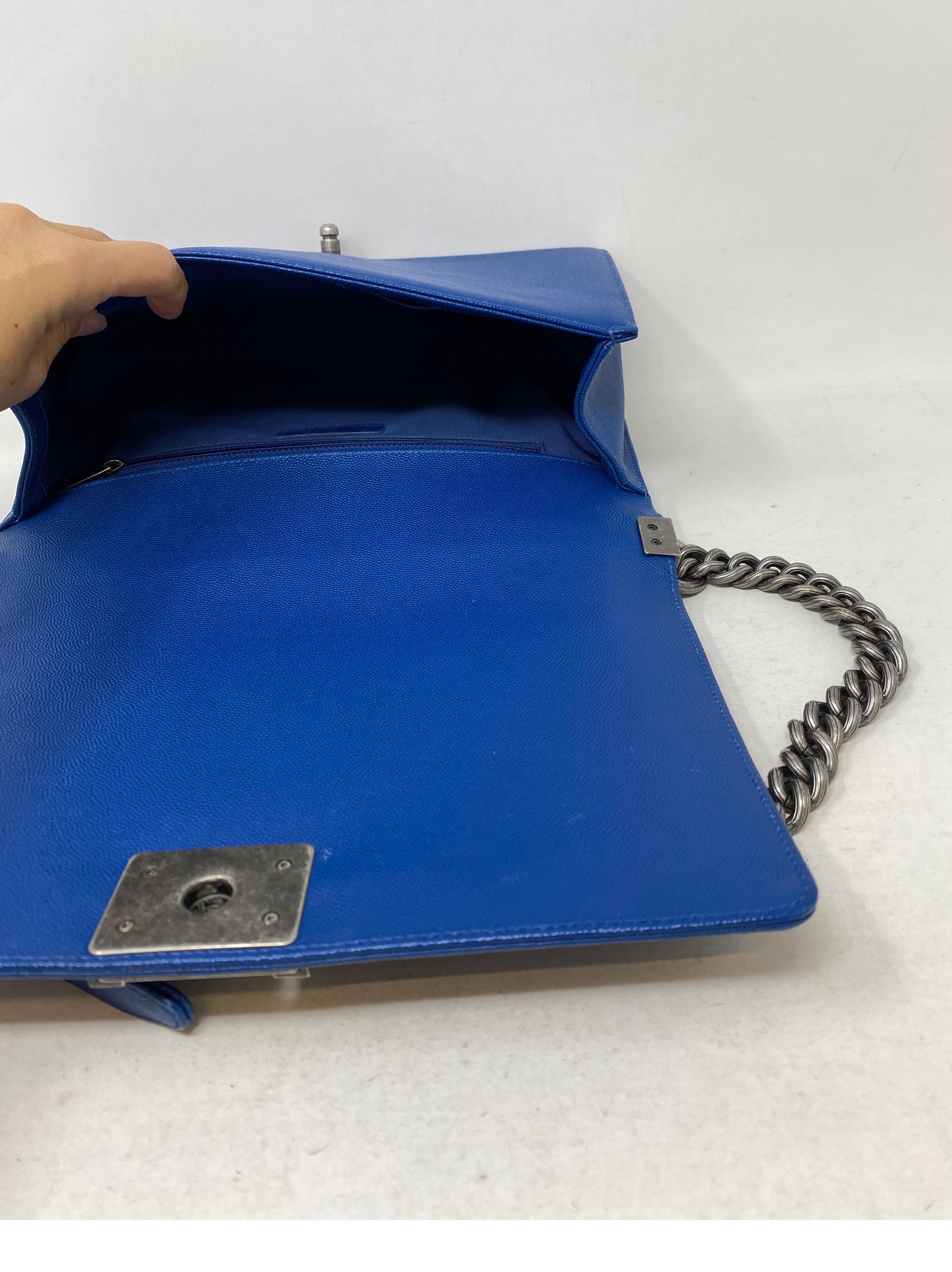 Chanel Blue Boy Bag at 1stDibs | chanel boy bag, chanel crossbody purse