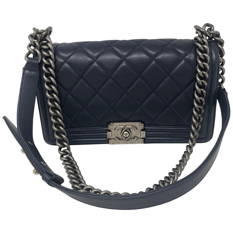 Chanel Blue Boy Medium Bag at 1stDibs