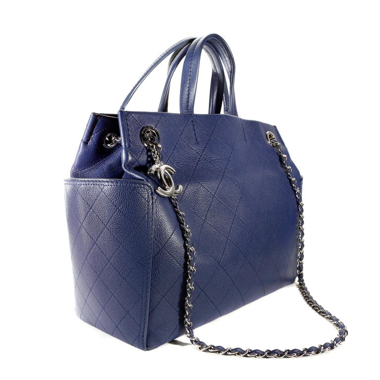 Chanel Blue Caviar Multi Handle Tote at 1stDibs