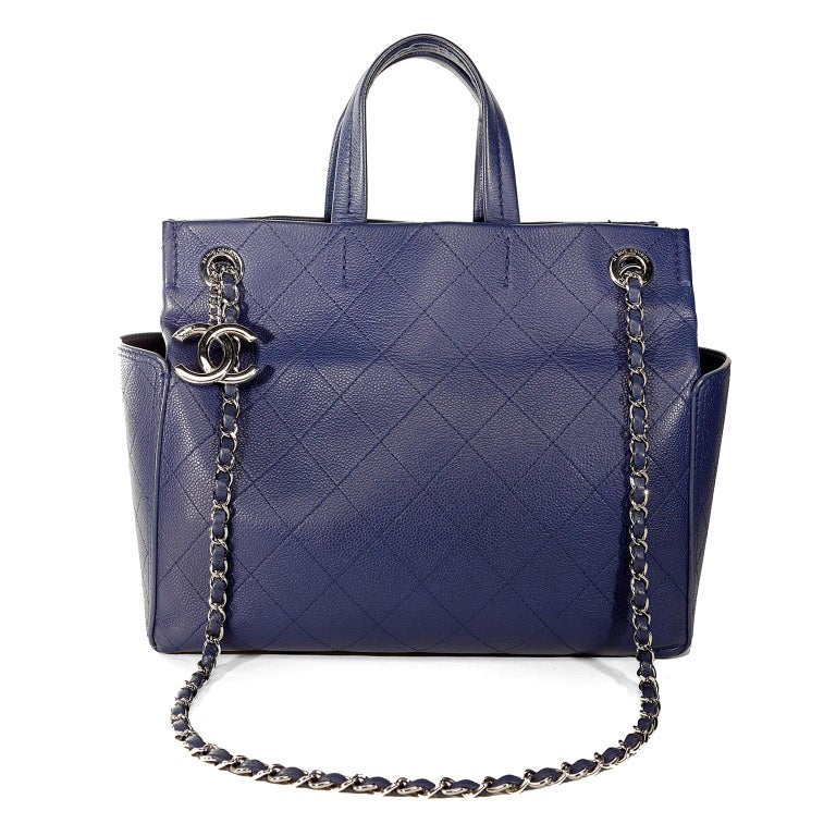 Chanel Blue Caviar Multi Handle Tote at 1stDibs