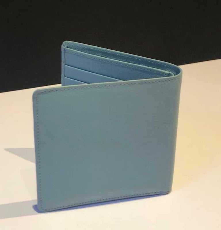 CHANEL Blue CC Button Flap Wallet Purse Circa 2004 For Sale at 1stDibs