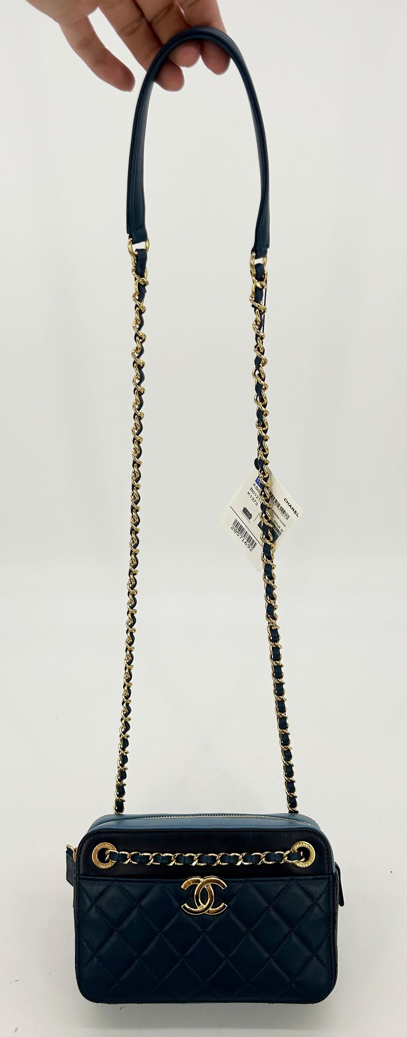 Chanel Blue Color Block Camera Case NWT For Sale at 1stDibs