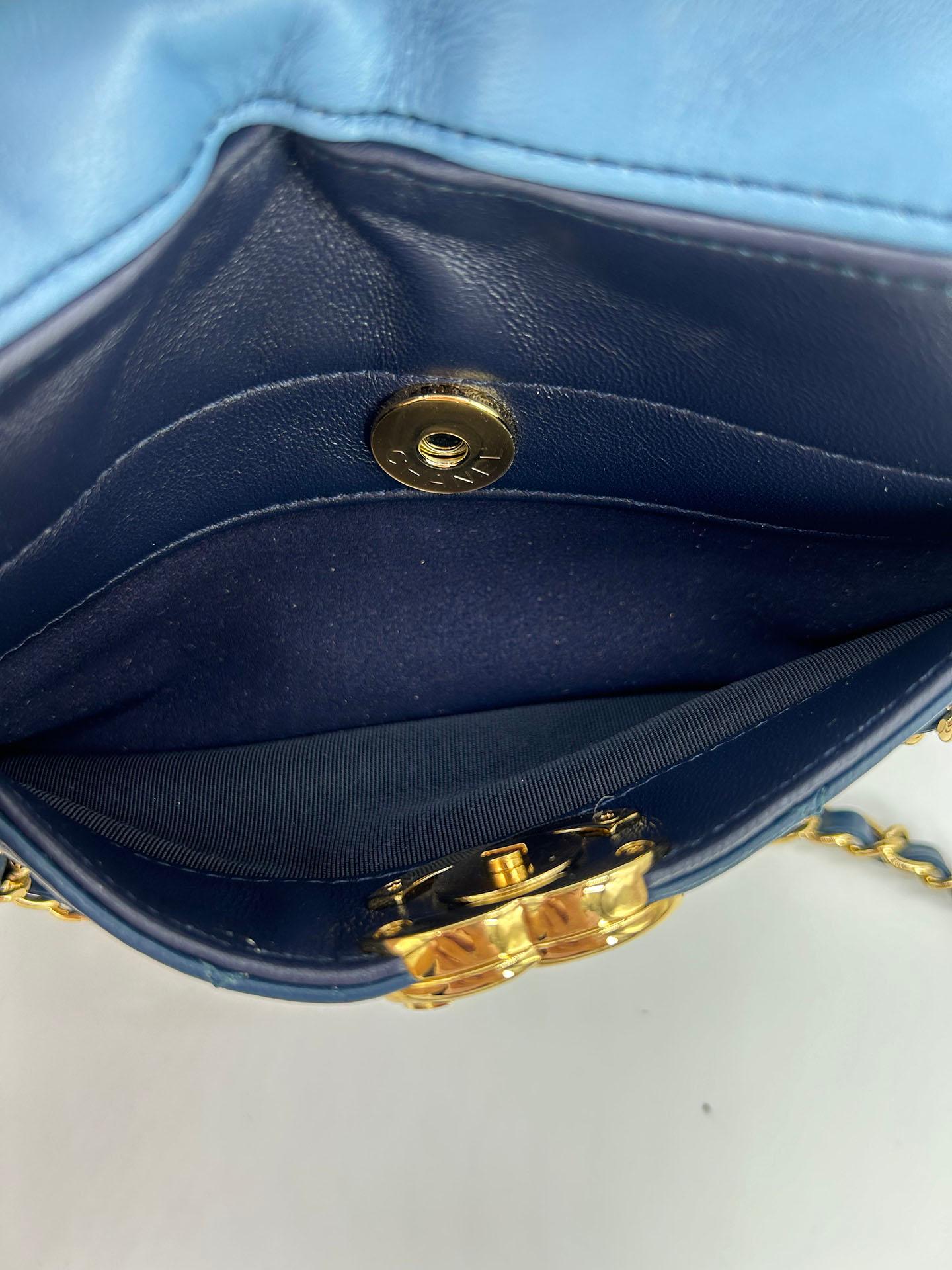 Chanel Blue Color Block Camera Case NWT For Sale at 1stDibs