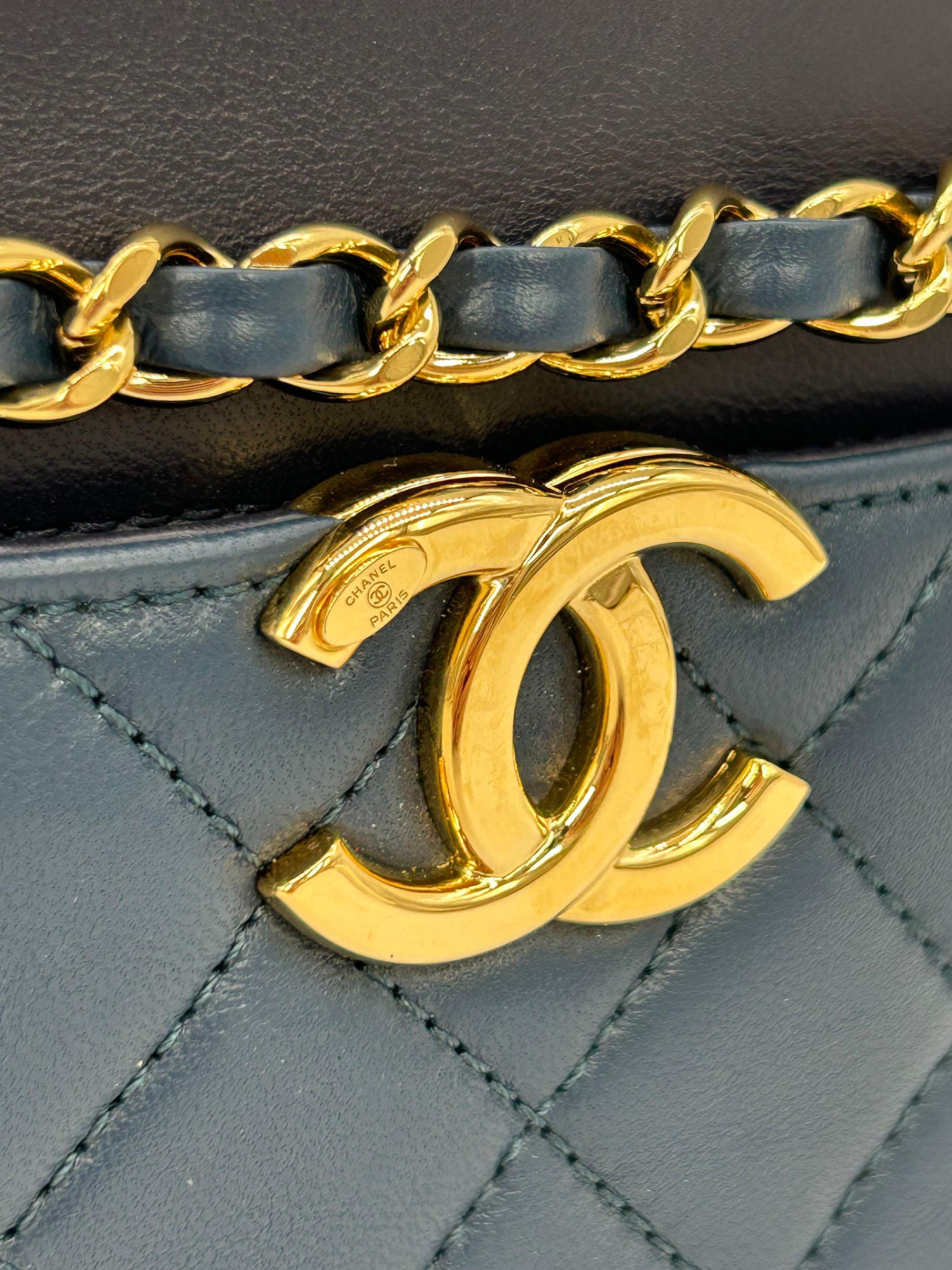 Chanel Blue Color Block Camera Case NWT For Sale at 1stDibs