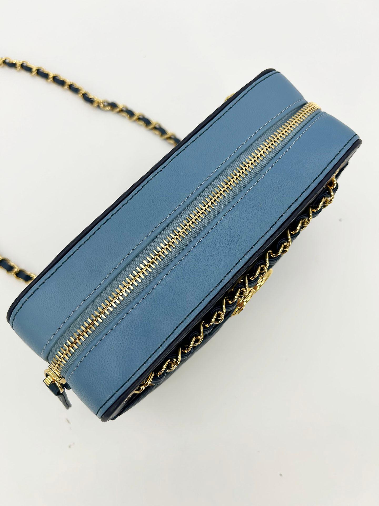 Chanel Blue Color Block Camera Case NWT For Sale at 1stDibs