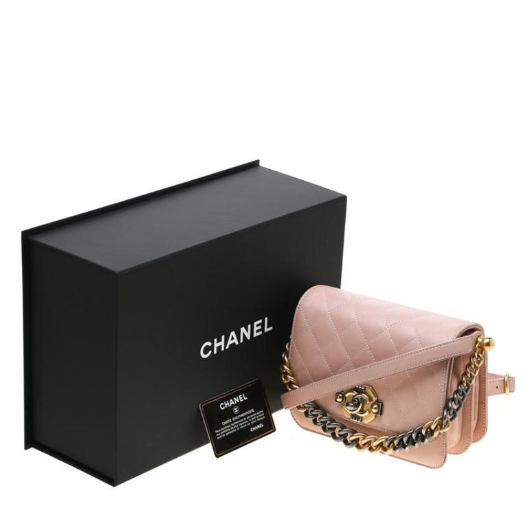 Chanel Blush Pink Quilted Leather CC Crossbody Bag For Sale at 1stDibs
