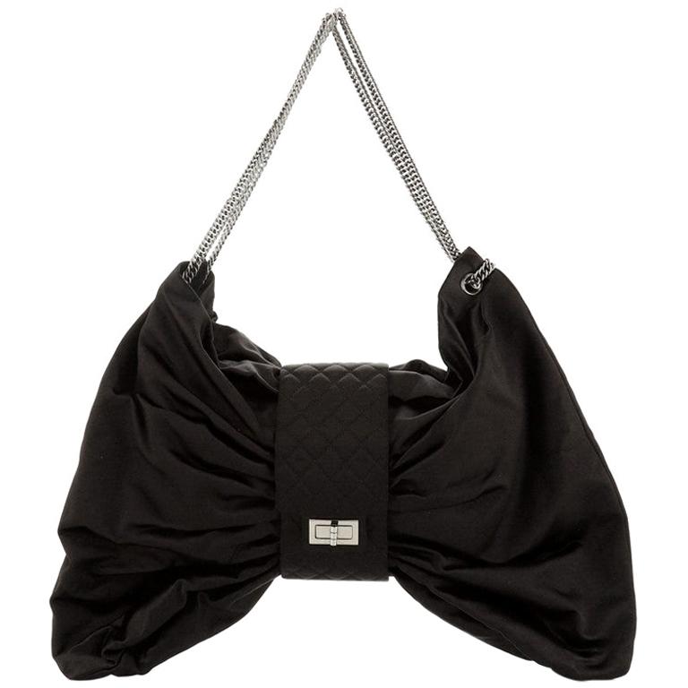 Chanel Bow Bag Satin Large at 1stDibs