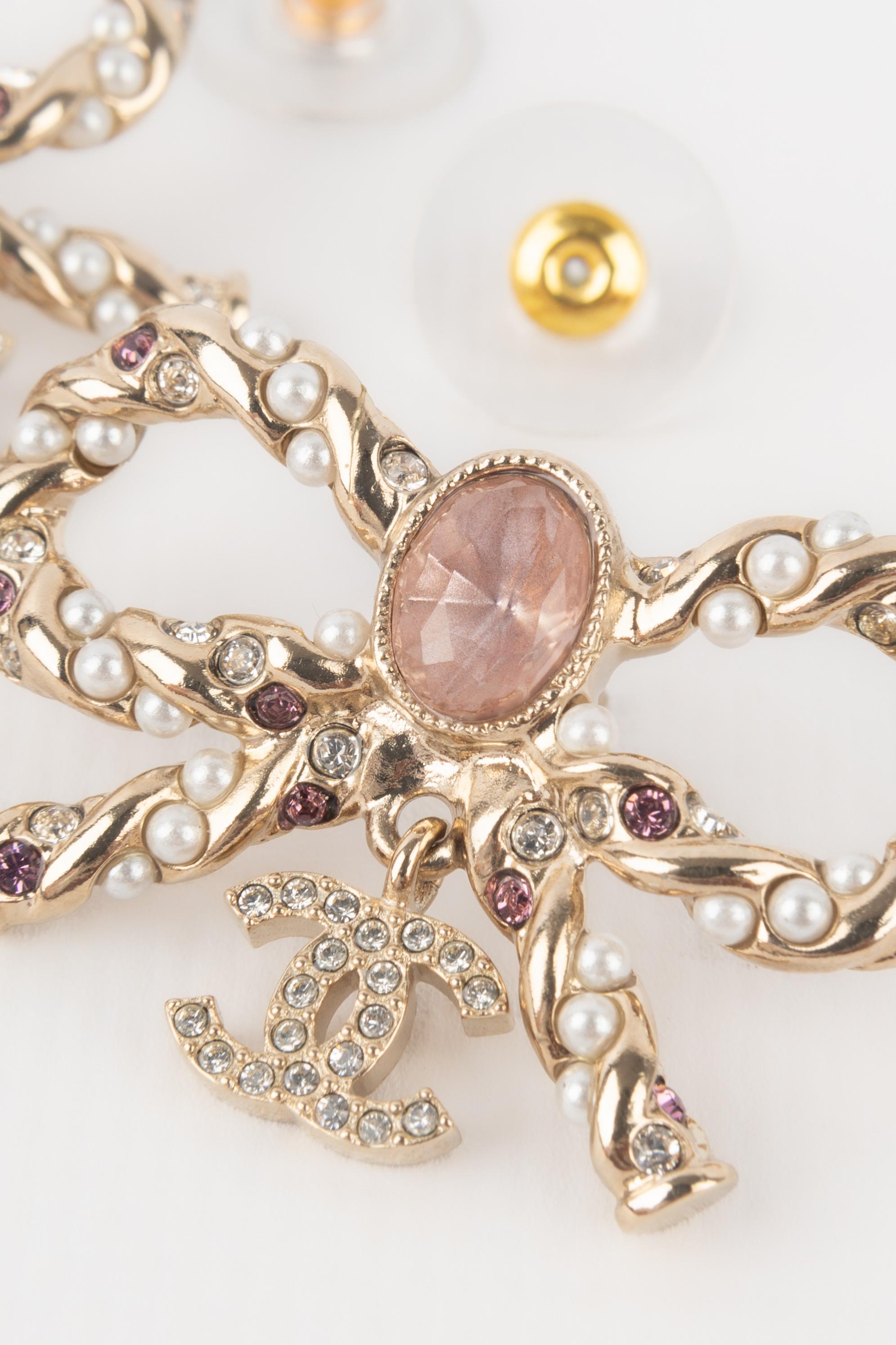 Chanel bow earrings For Sale at 1stDibs