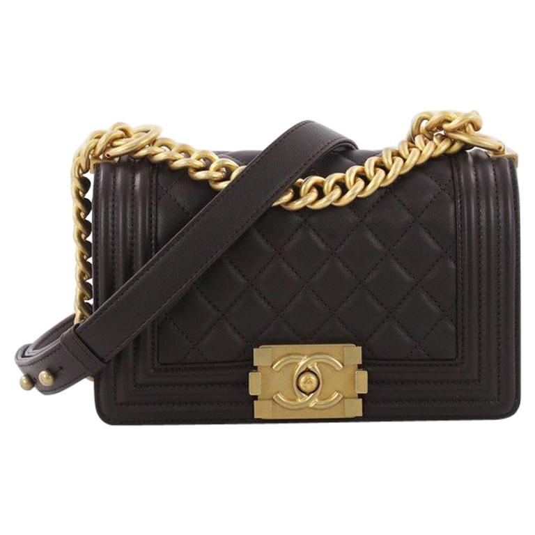 Chanel Boy Flap Bag Quilted Calfskin Small at 1stDibs