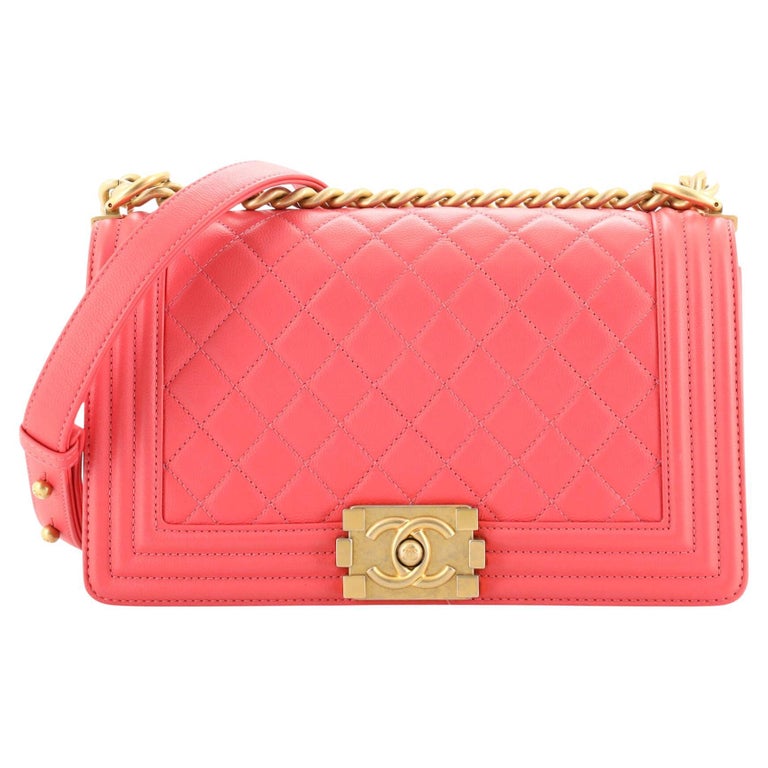 Chanel Boy Flap Bag Quilted Caviar Old Medium For Sale at 1stDibs