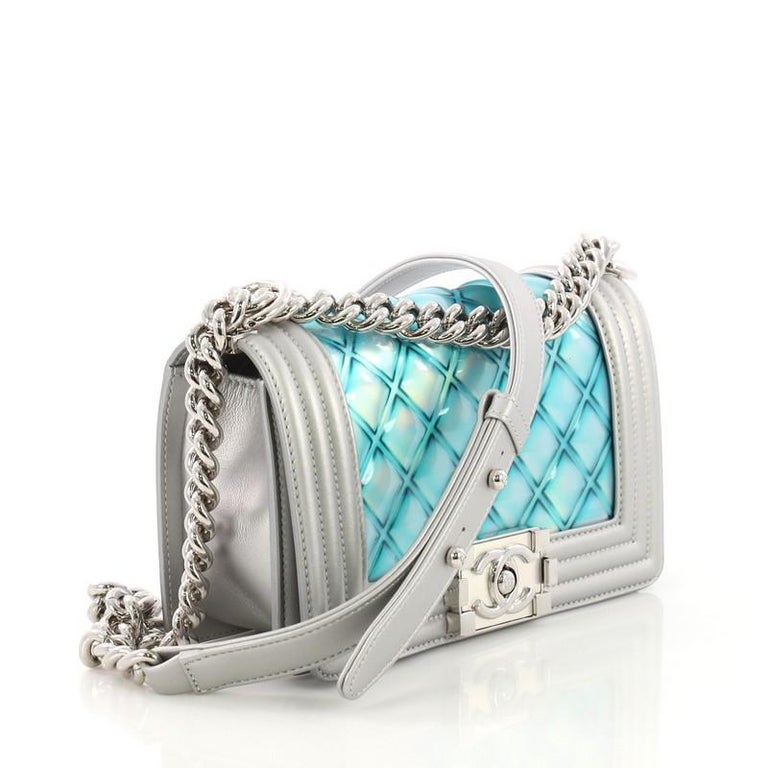 Chanel Boy Flap Bag Quilted Holographic PVC Small at 1stDibs | chanel ...