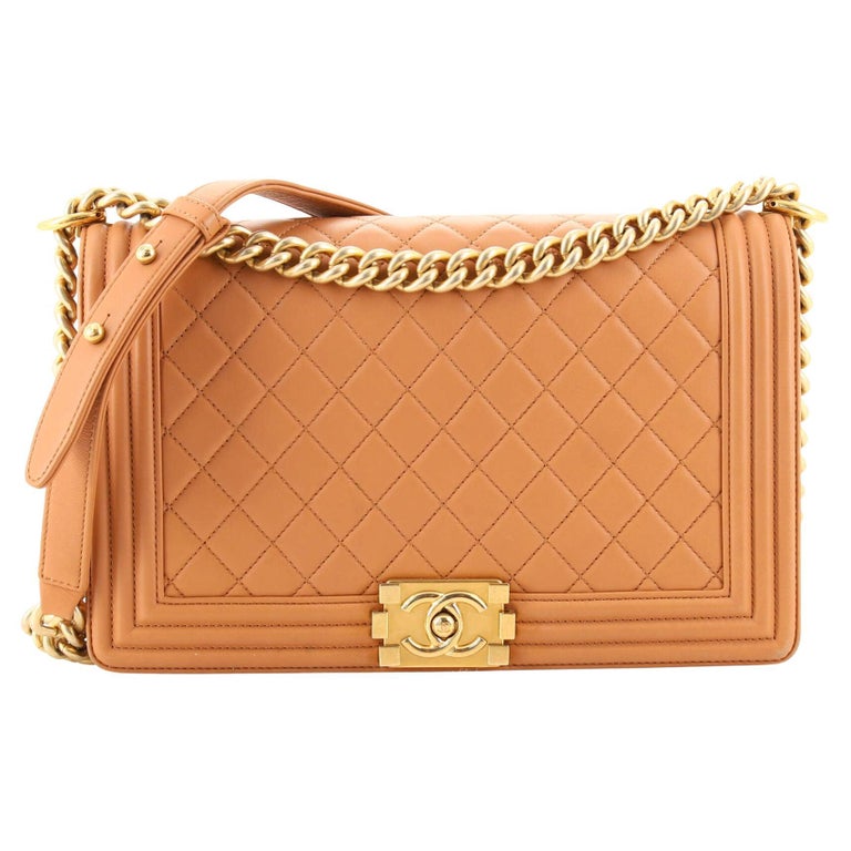 Chanel Boy Flap Bag Quilted Lambskin New Medium For Sale at 1stDibs