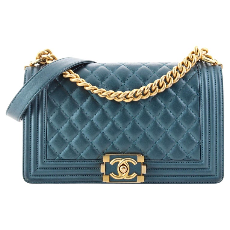 Chanel Boy Flap Bag Quilted Lambskin Old Medium at 1stDibs