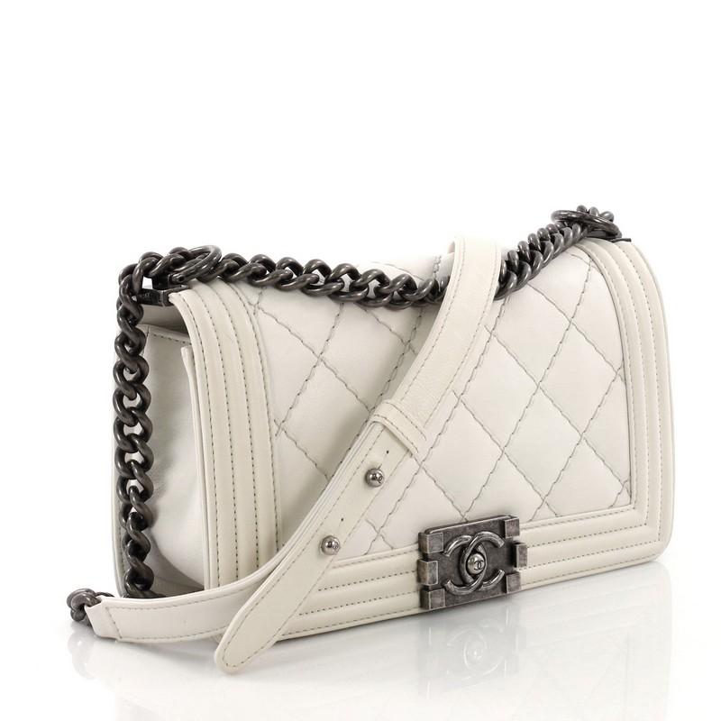 Chanel Boy Flap Bag Quilted Lambskin Small at 1stDibs