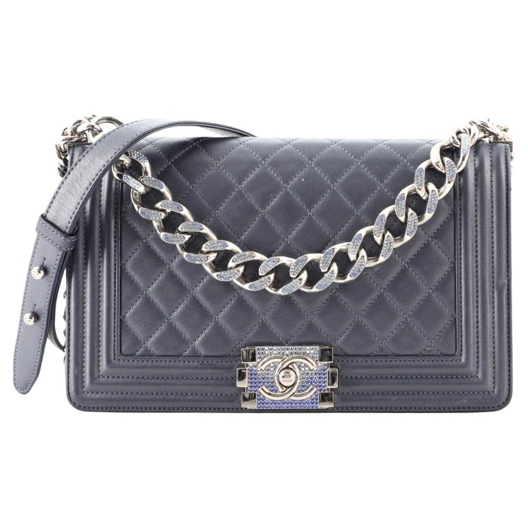 Chanel Boy Flap Bag Quilted Lambskin with Gradient Crystal Detail Old ...