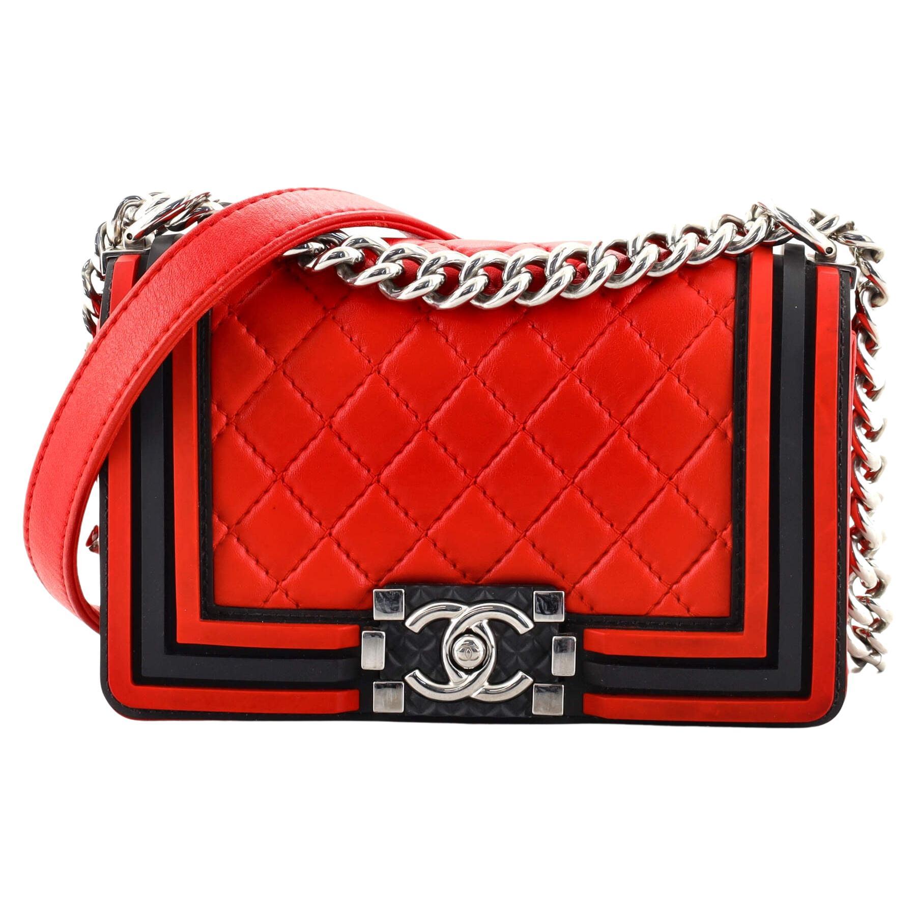 Chanel Boy Flap Bag Chevron Calfskin Small at 1stDibs