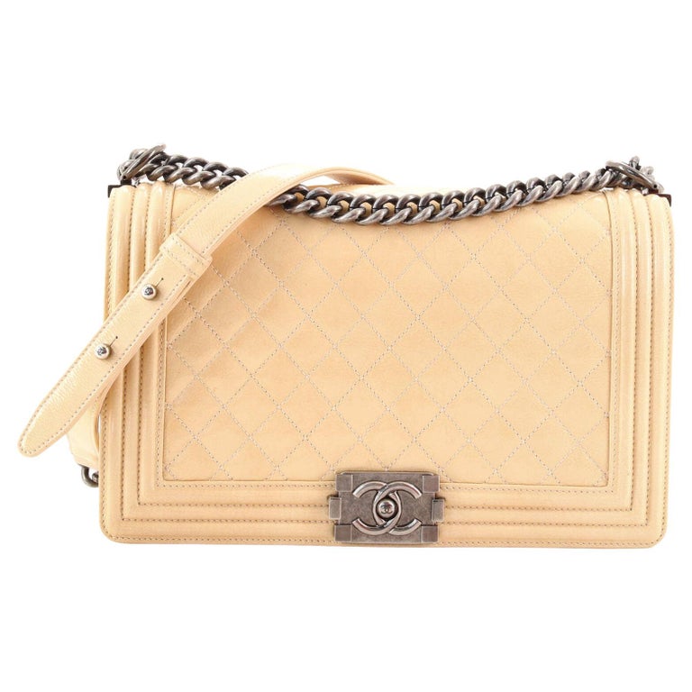 Chanel Boy Flap Bag Quilted Patent New Medium at 1stDibs