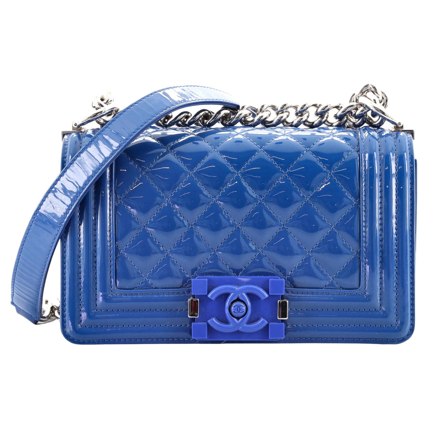 Chanel Boy Flap Bag Quilted Plexiglass Patent Small at 1stDibs