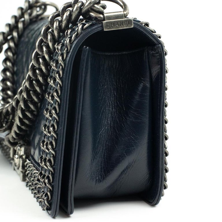 CHANEL, Boy in blue leather For Sale at 1stDibs