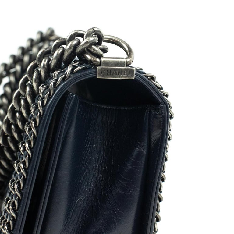 CHANEL, Boy in blue leather For Sale at 1stDibs
