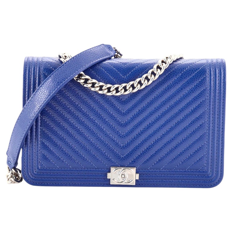 Chanel Boy Wallet on Chain Chevron Caviar at 1stDibs