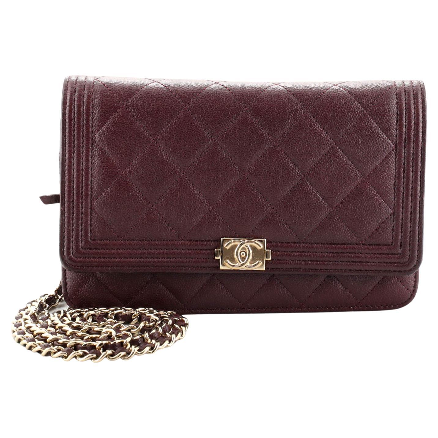 Chanel Timeless Wallet on Chain Caviar at 1stDibs