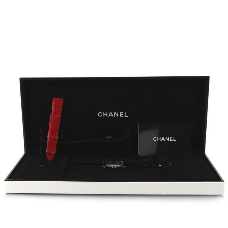 Chanel Boy·Friend Tweed Quartz Watch Stainless Steel and Alligator ...