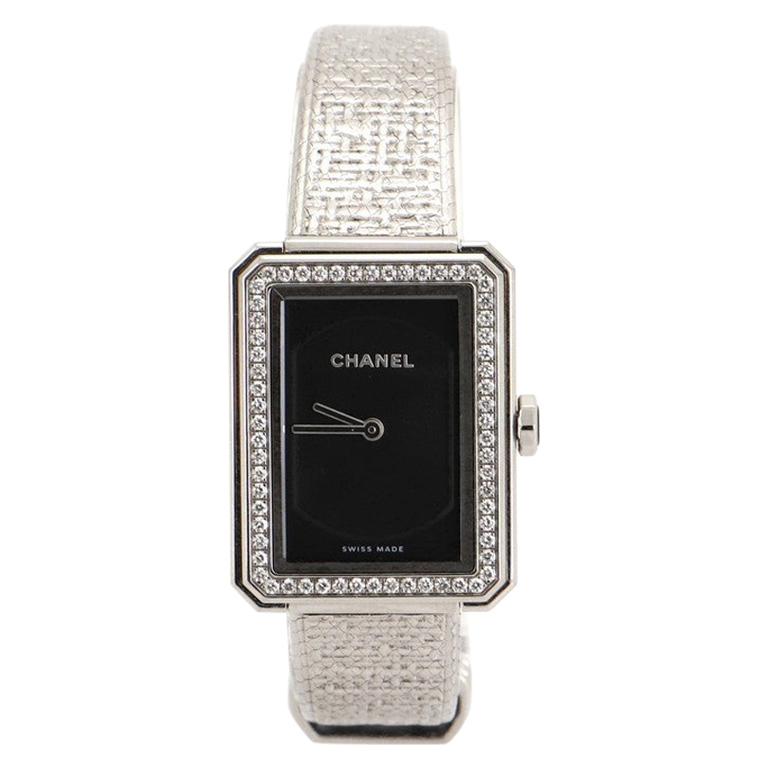 Chanel Boy·Friend Tweed Quartz Watch Stainless Steel with Diamond Bezel ...