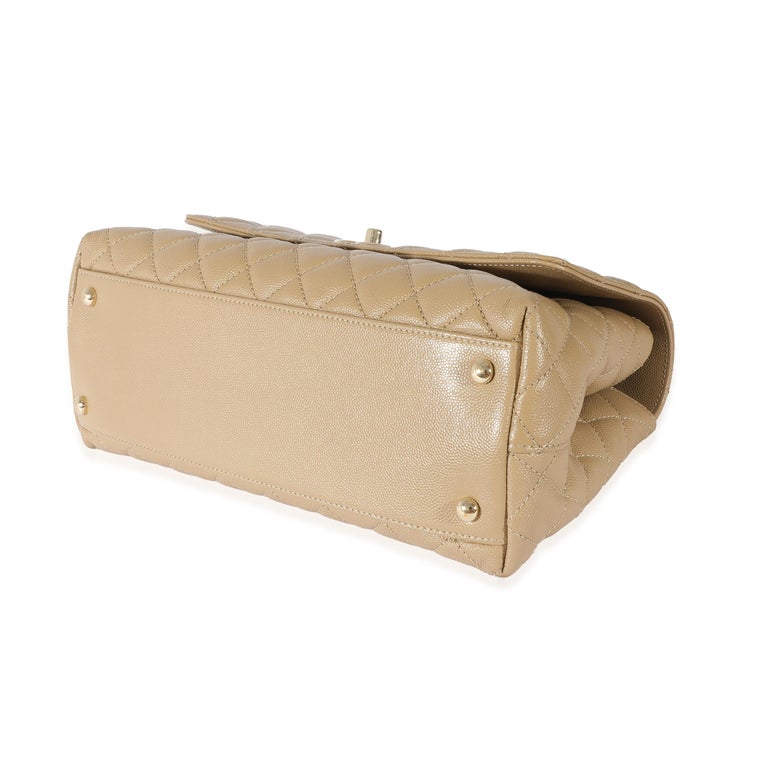 Chanel Brown Caviar Medium Coco Top Handle For Sale at 1stDibs