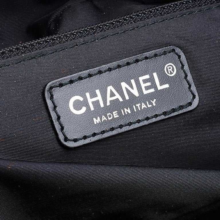 Chanel Brown Nylon CC Logo Travel Line Satchel For Sale at 1stDibs ...
