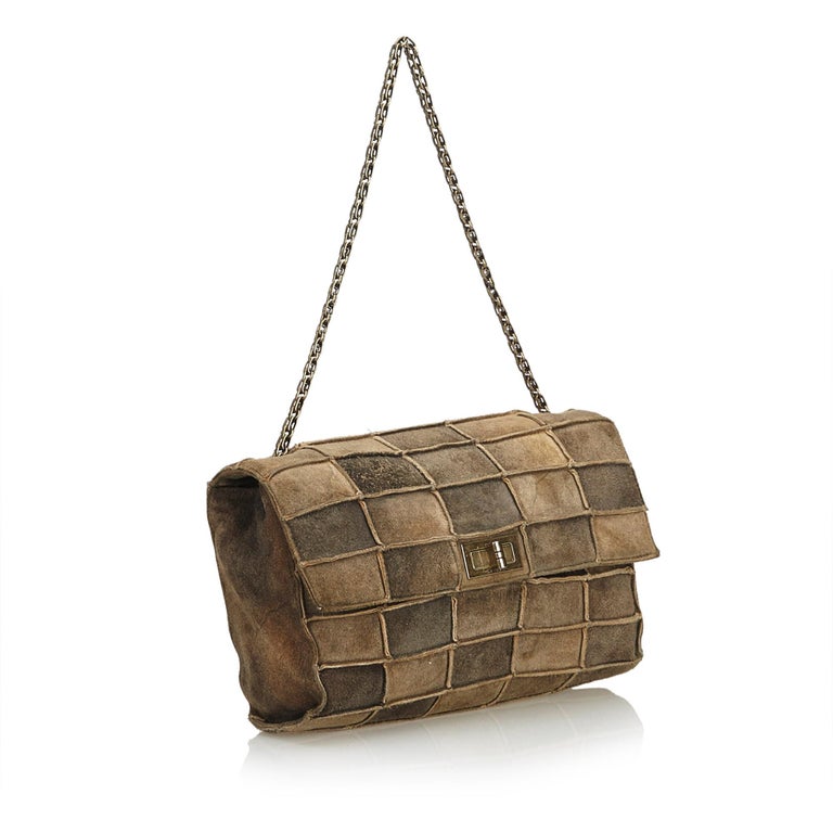 Chanel Brown Reissue Patchwork Flap Bag at 1stDibs