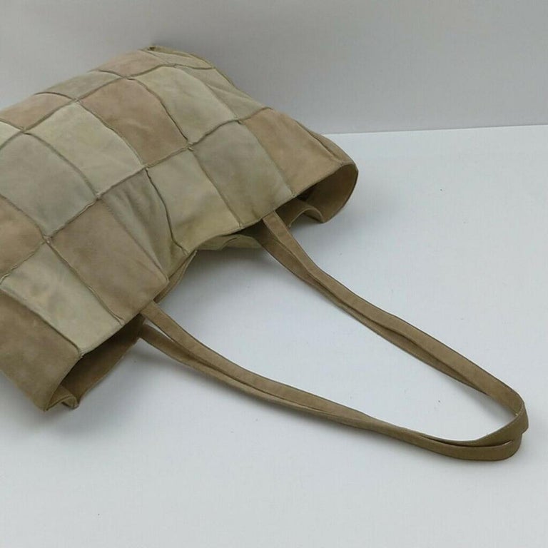 Chanel Brown Suede Patchwork Tote bag 855388 For Sale at 1stDibs