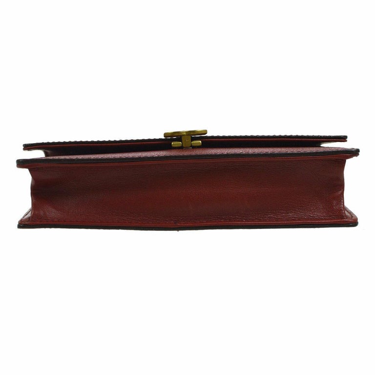 Chanel Burgundy Red Leather Gold Wallet on Chain WOC Evening Shoulder ...