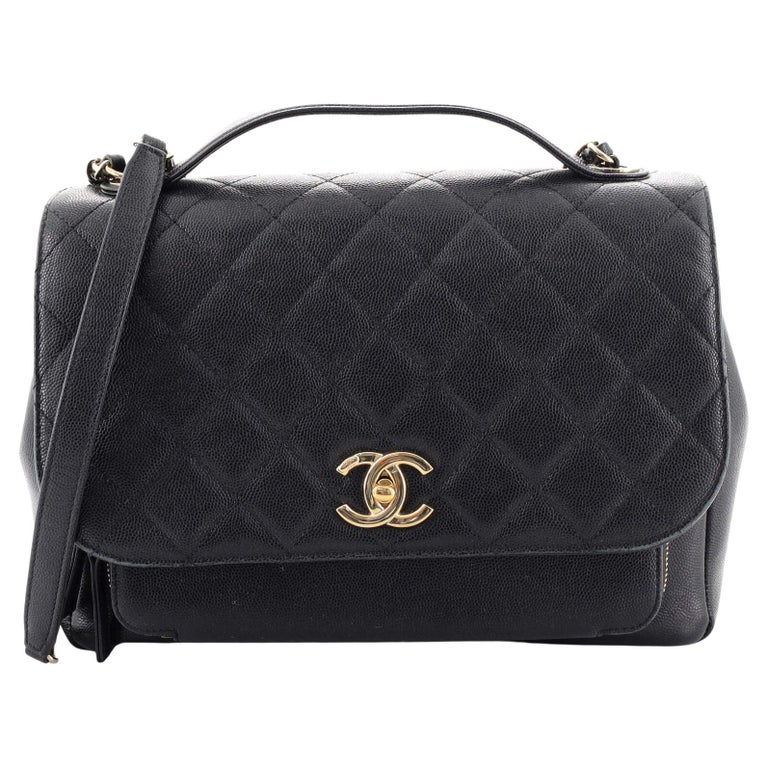 Chanel Business Affinity Flap Bag Quilted Caviar Large at 1stDibs