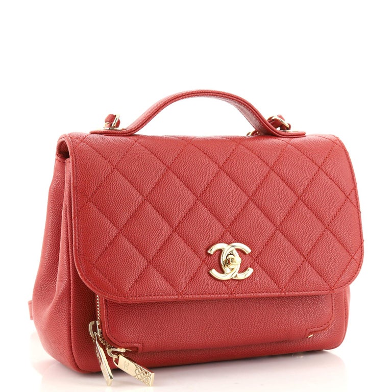 Chanel Business Affinity Flap Bag Quilted Caviar Small at 1stDibs
