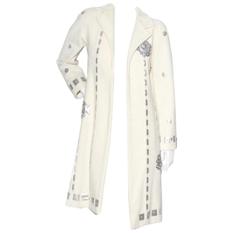 Chanel by Karl Lagerfeld Ivory Overcoat at 1stDibs